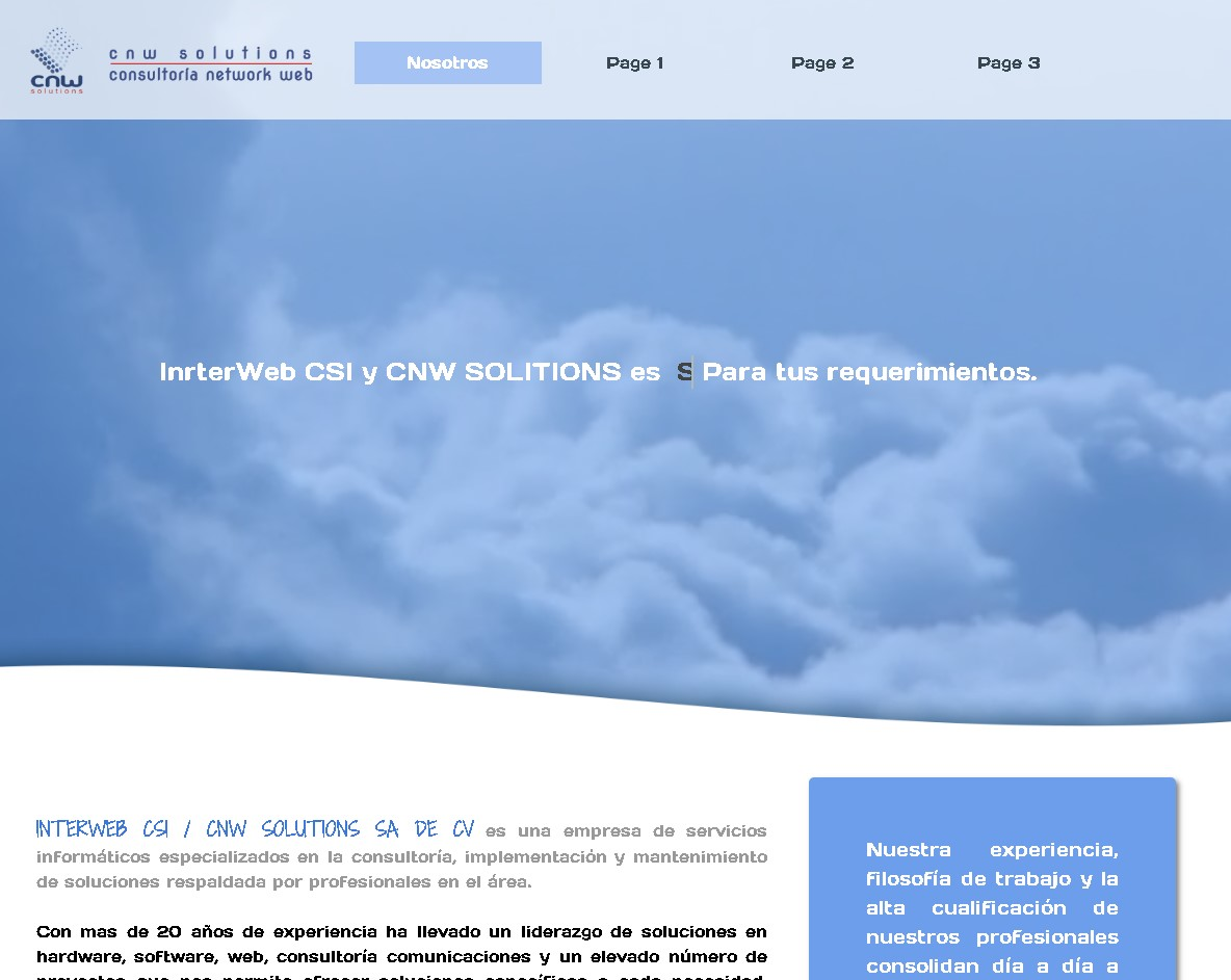 Nosotros somos CNW & InterWeb CSI → InterWeb CSI